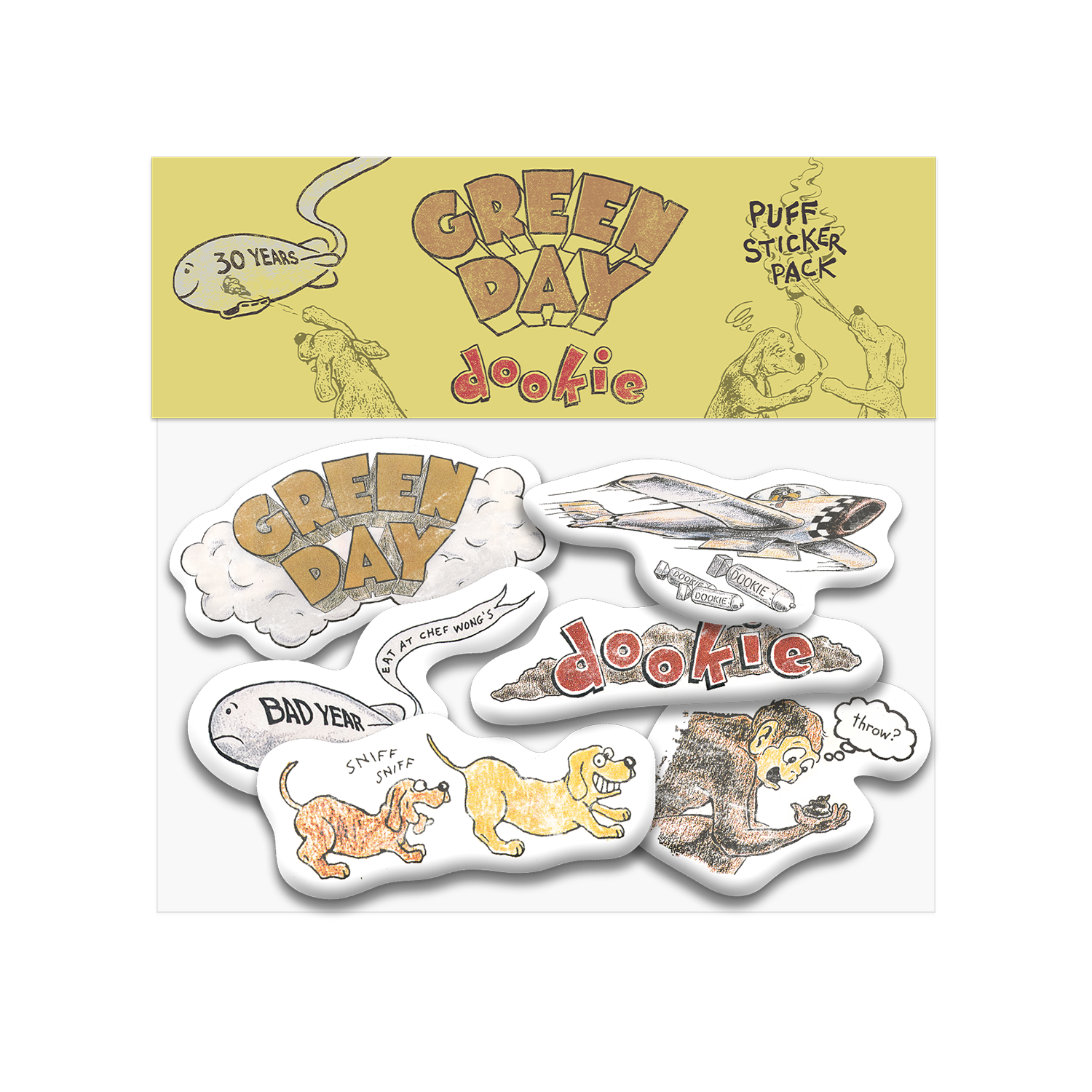 Dookie Puff Sticker Set | Green Day Official Store